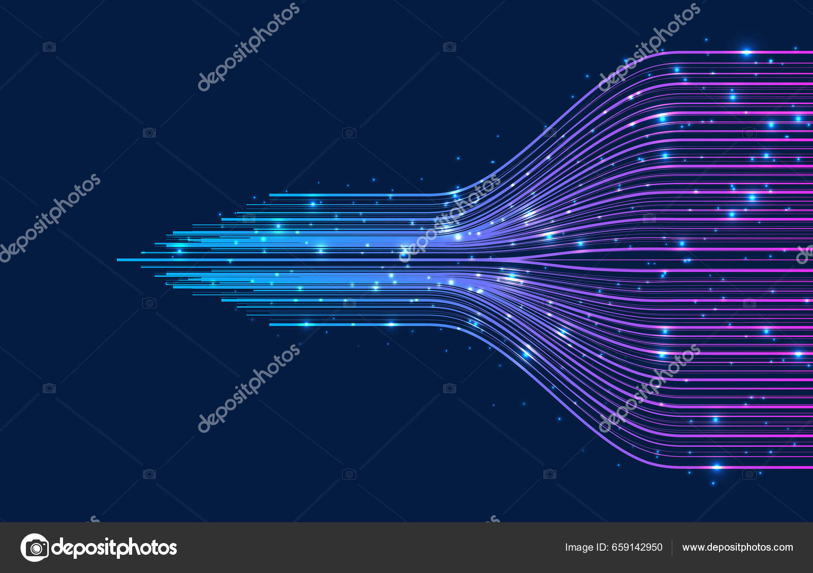 Technology Background Big Data Visualization Concept Stock Vector by ...