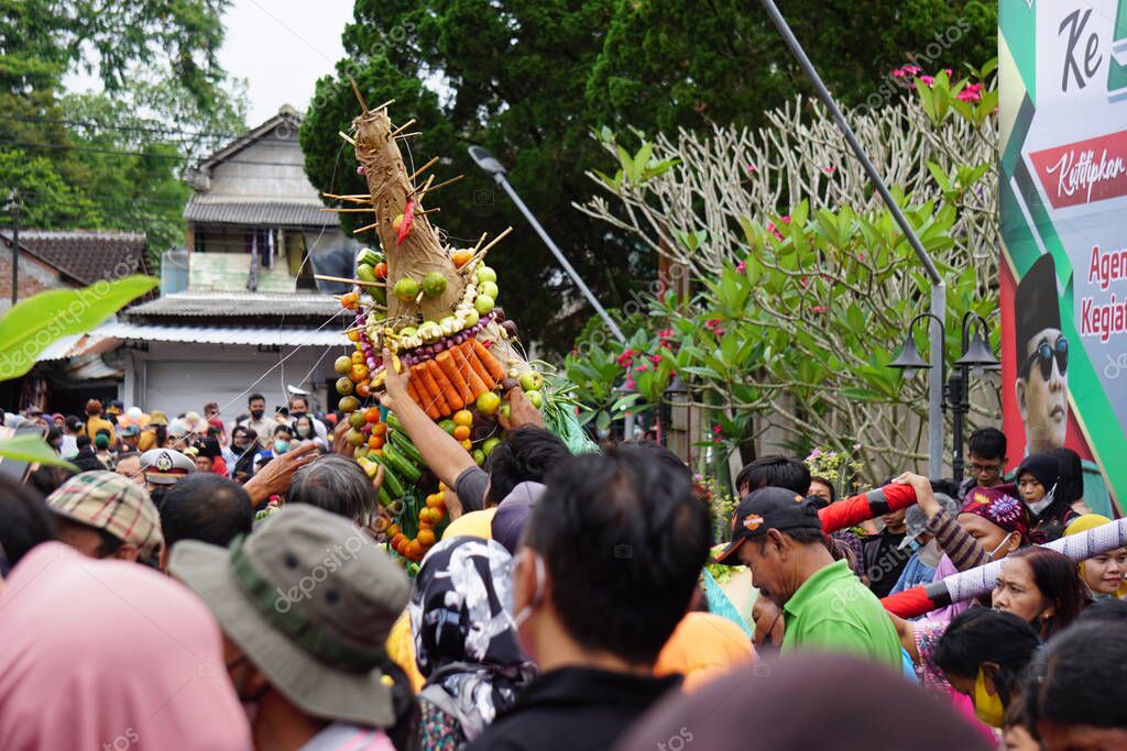 The celebration of grebeg Pancasila. Grebeg Pancasila is held to ...