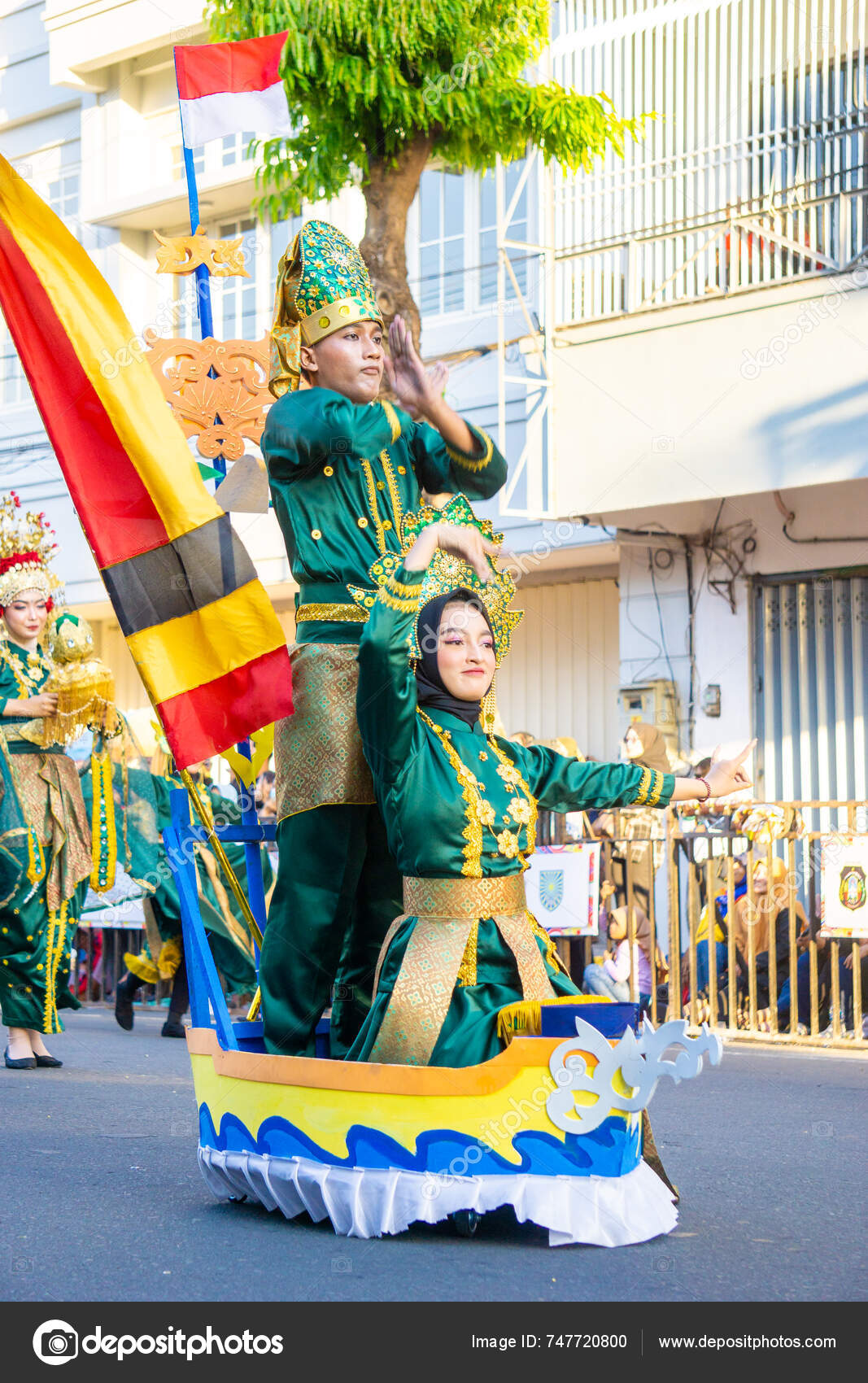 Baganduang Boat Dance Riau 3Rd Ben Carnival Dance Tells Story — Stock ...