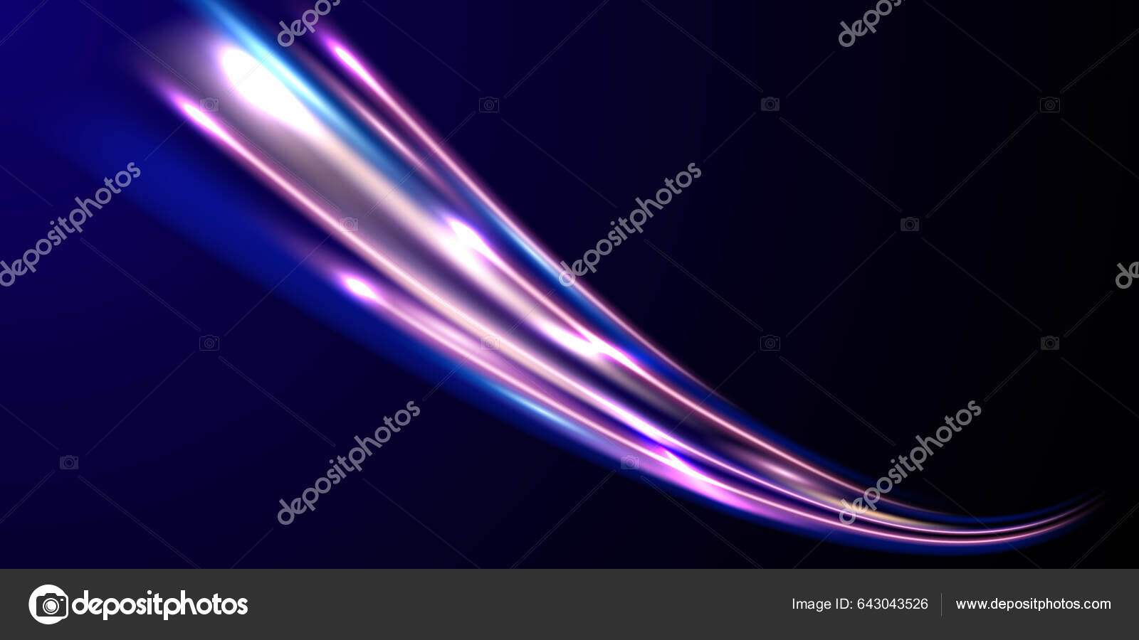 Beautiful Abstract Blue Light Line Effect Design Vector Illustration ...