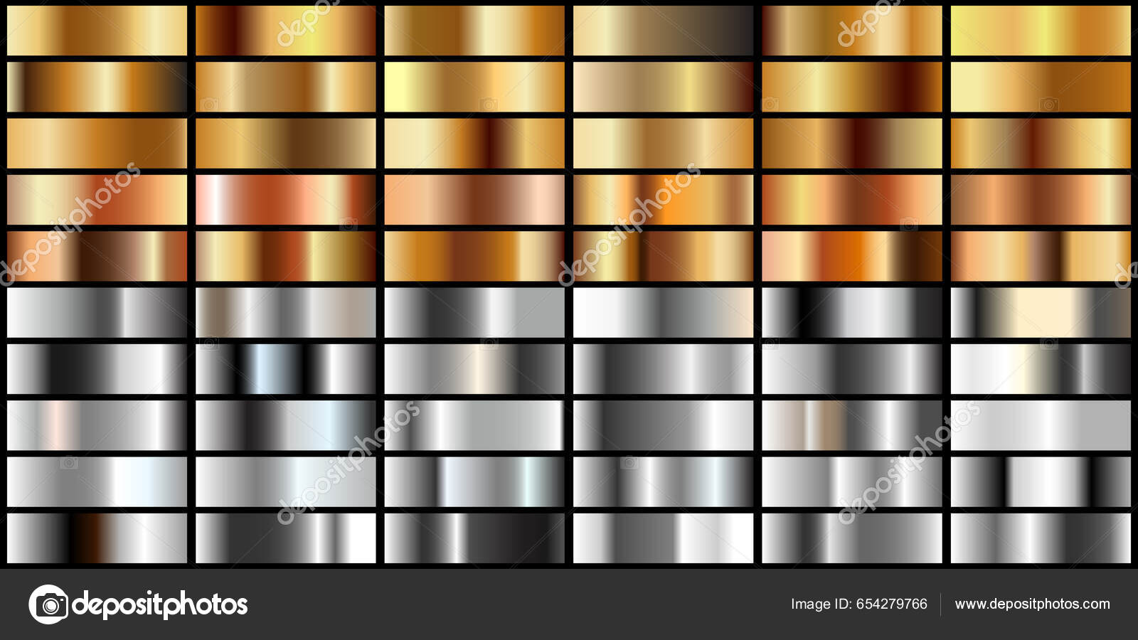 Beautiful Gold Silver Gradient Background Design Vector Illustration ...