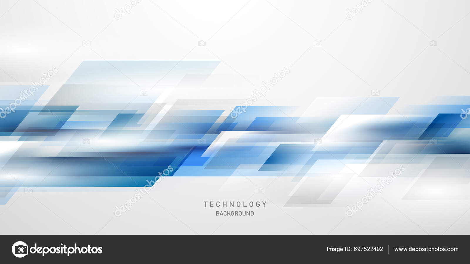 Modern Blue Abstract Technology Background Vector Illustration — Stock ...
