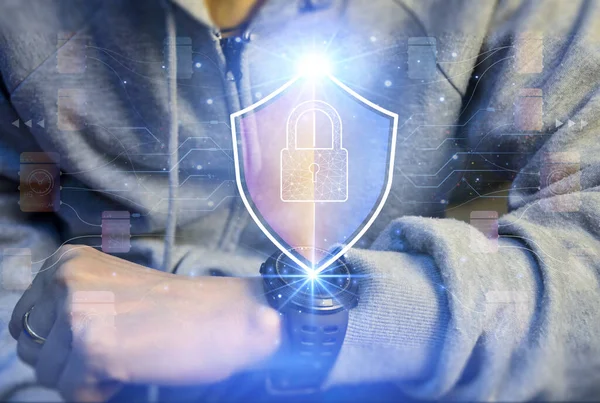 cybersecurity concept, user privacy security and encryption, secure ...