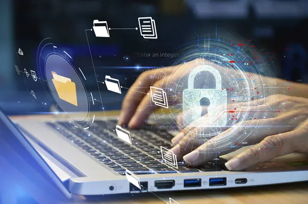 cybersecurity concept, user privacy security and encryption, secure ...