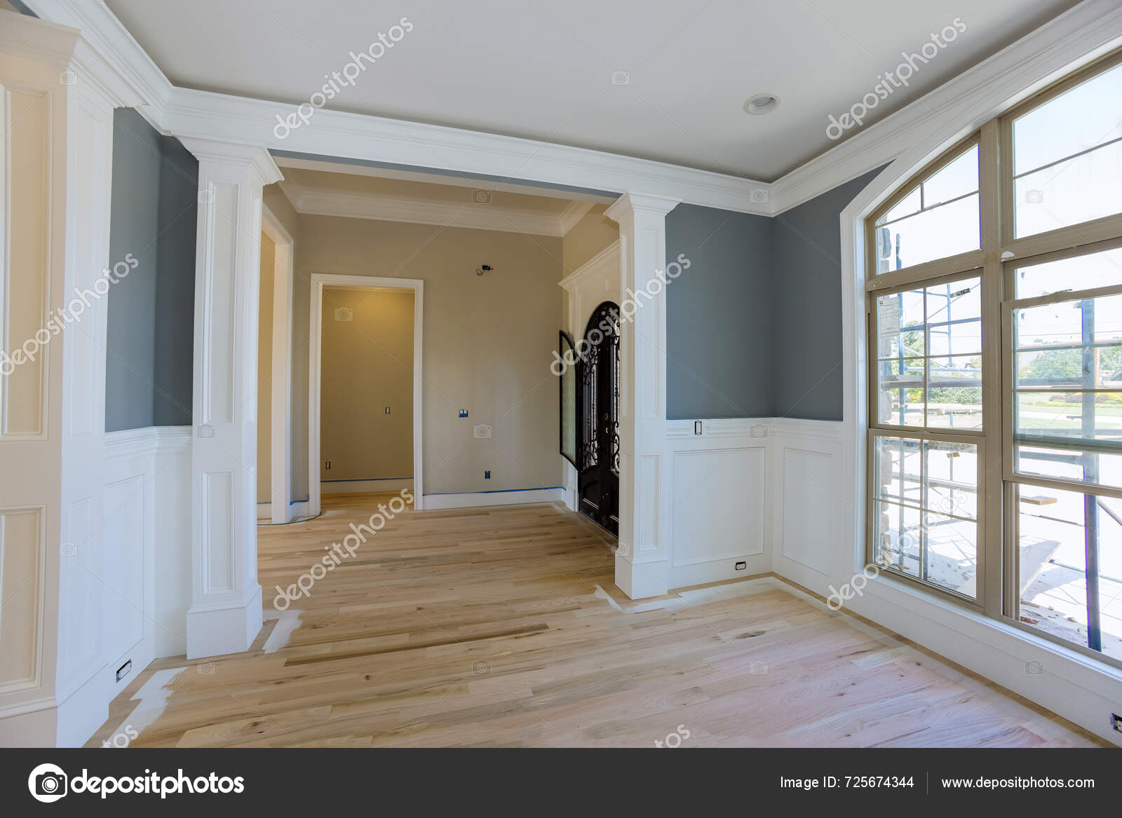 Interior View Modern Living Room Reconstruction House — Stock Photo ...