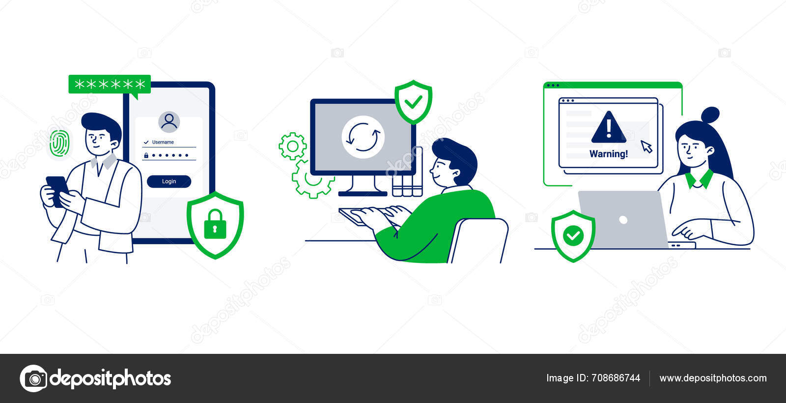 People Keep Cyber Security Characters Use Multi Factor Authentication ...