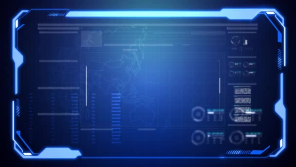 Abstract Background Video Overlay Futuristic Hud Head Display Interface Template — Stock Video ...
