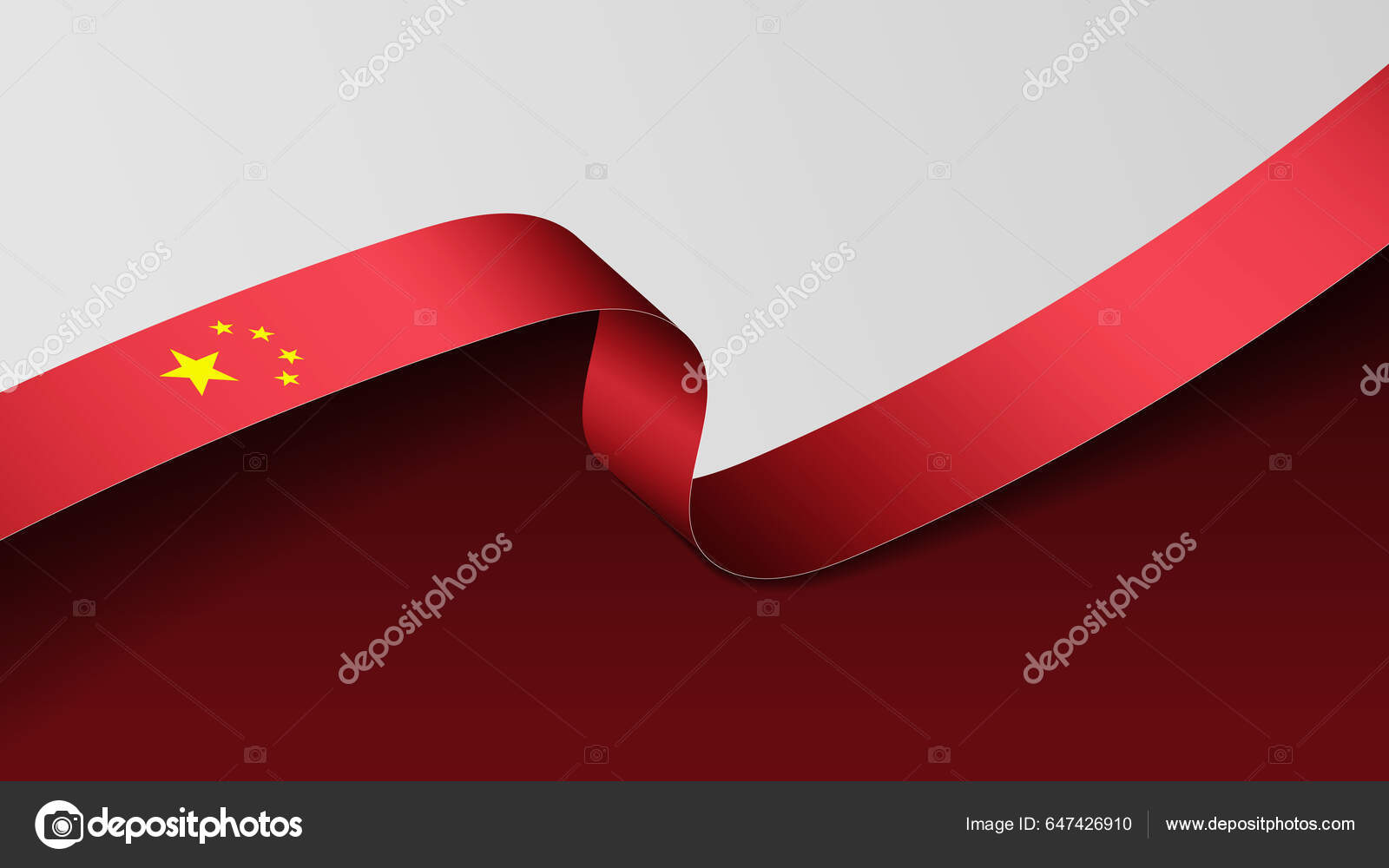 China Ribbon Flag Background Element Impact Use You Want Make Stock ...