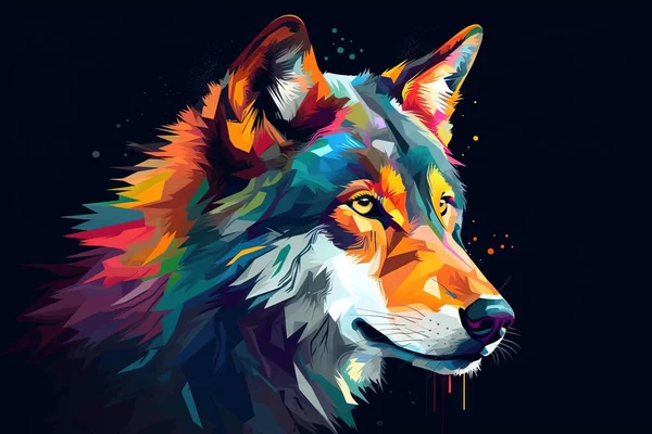Colorful Wolf Wallpaper