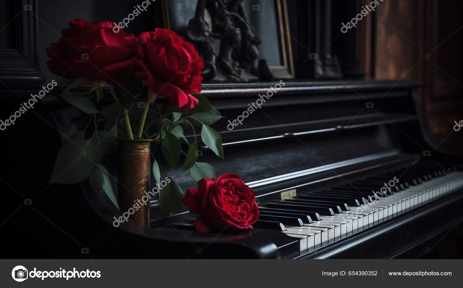 Rose Piano Wallpaper