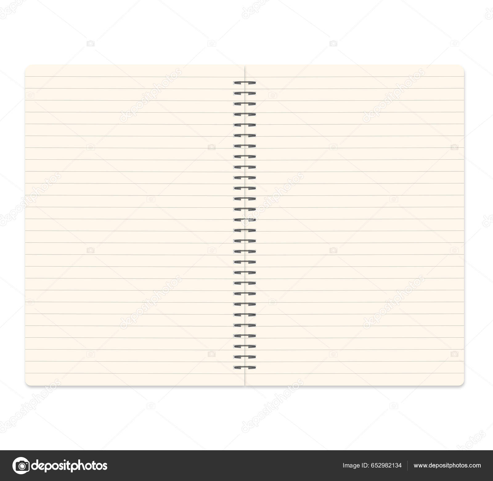 Blank Notepad Page Space Text Images Shadow Isolated White Background ...
