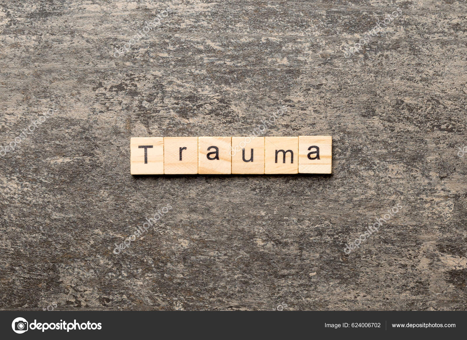 Trauma Word Written Wood Block Trauma Text Table Concept — Stock Photo ...