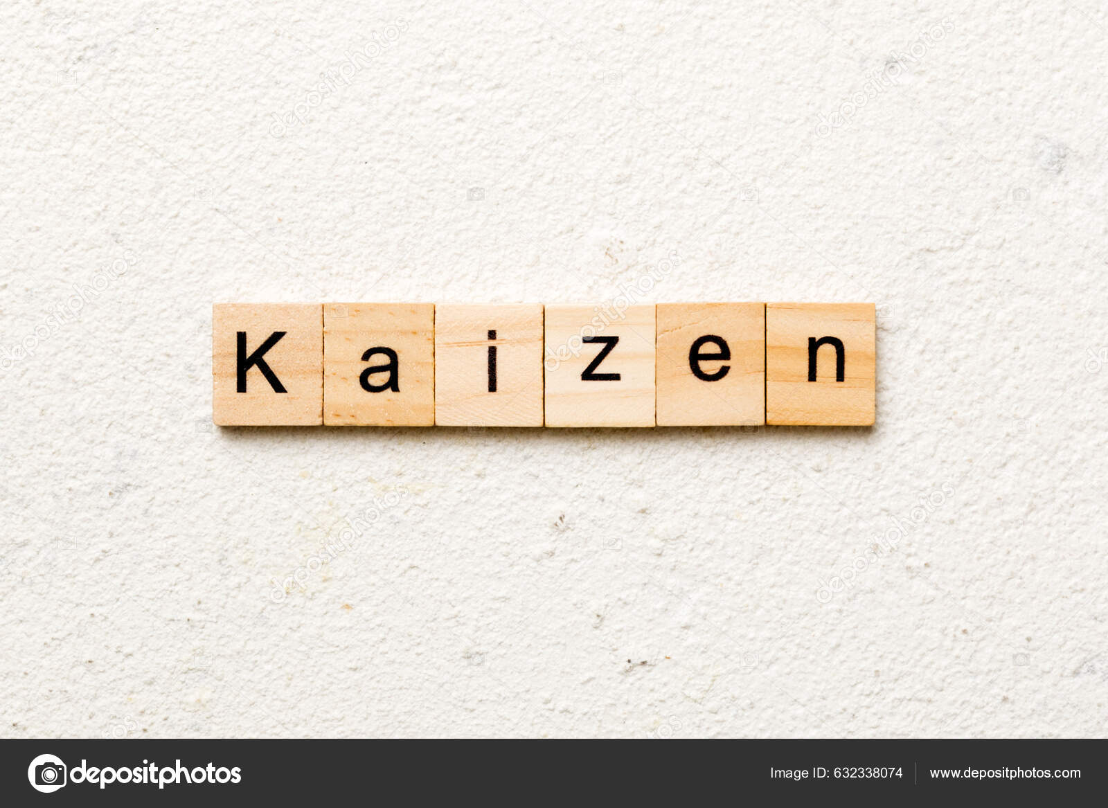 Kaizen Word Written Wood Block Kaizen Text Table Concept — Stock Photo ...