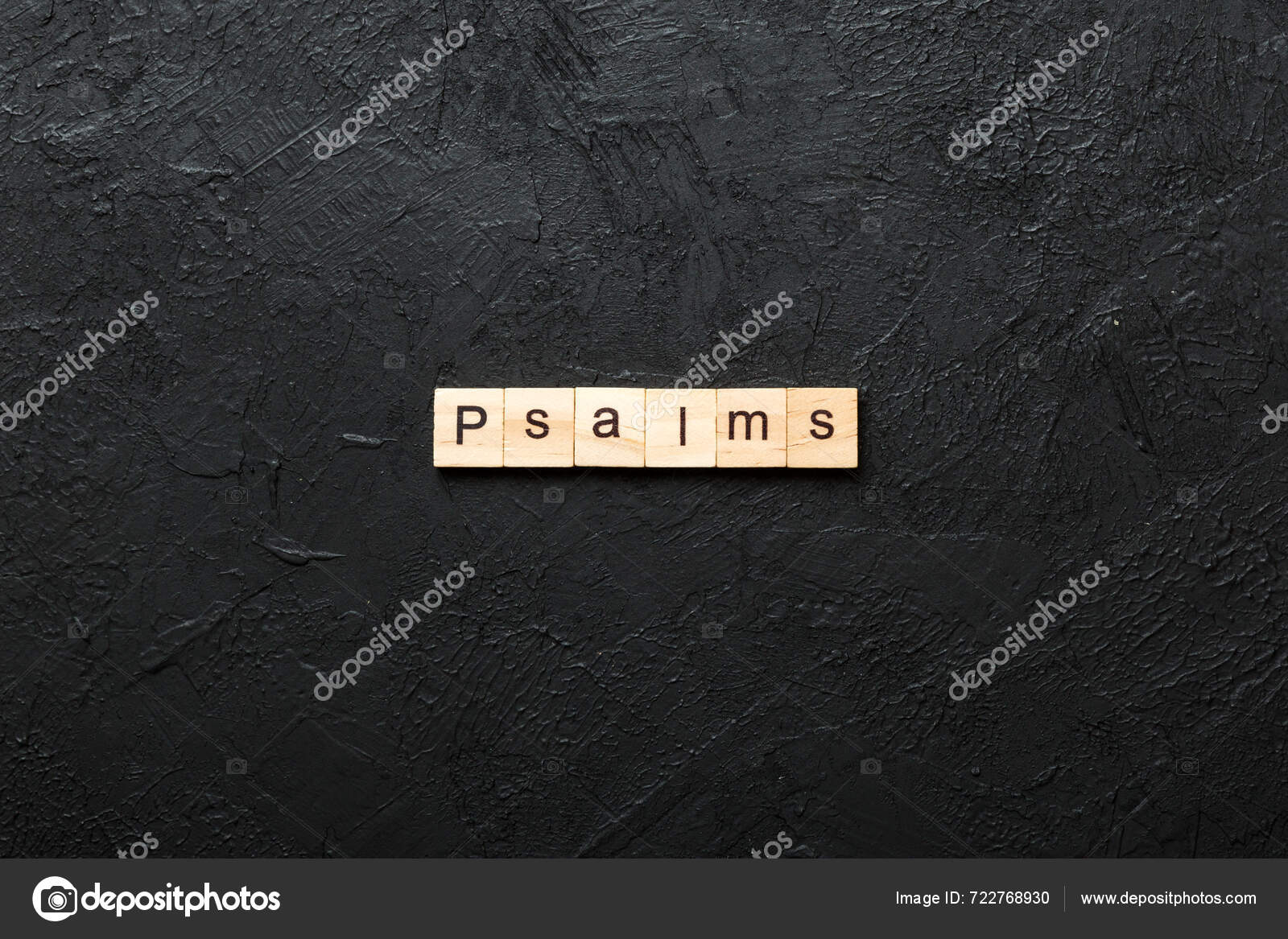 Psalms Word Written Wood Block Psalms Text Table Concept — Stock Photo ...