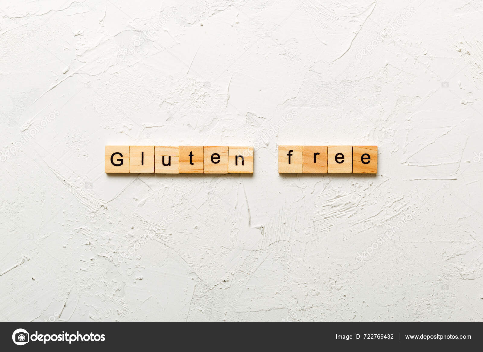 Gluten Free Word Written Wood Block Gluten Free Text Table — Stock ...