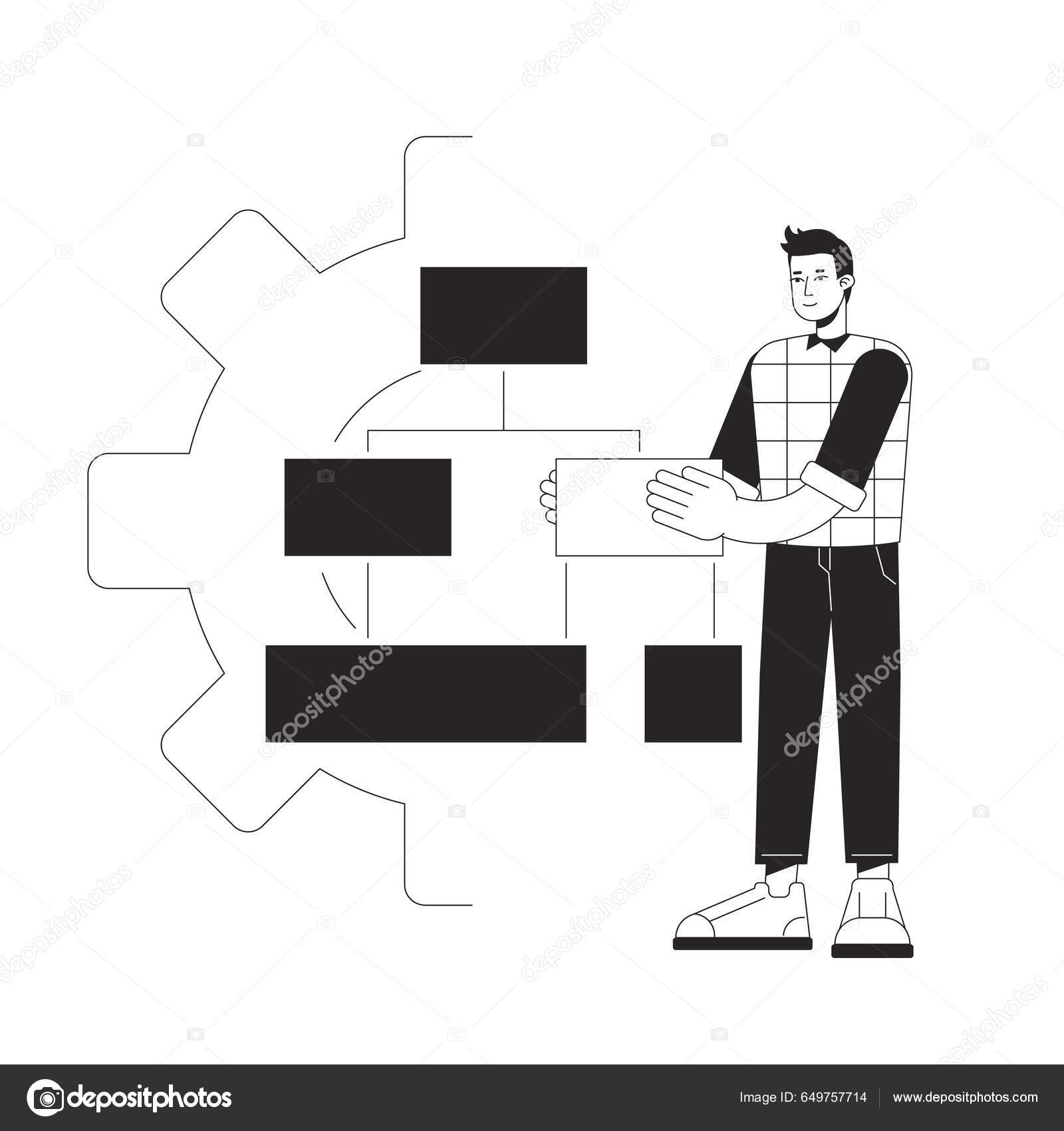 Machine Learning Algorithms Black White Concept Vector Spot ...