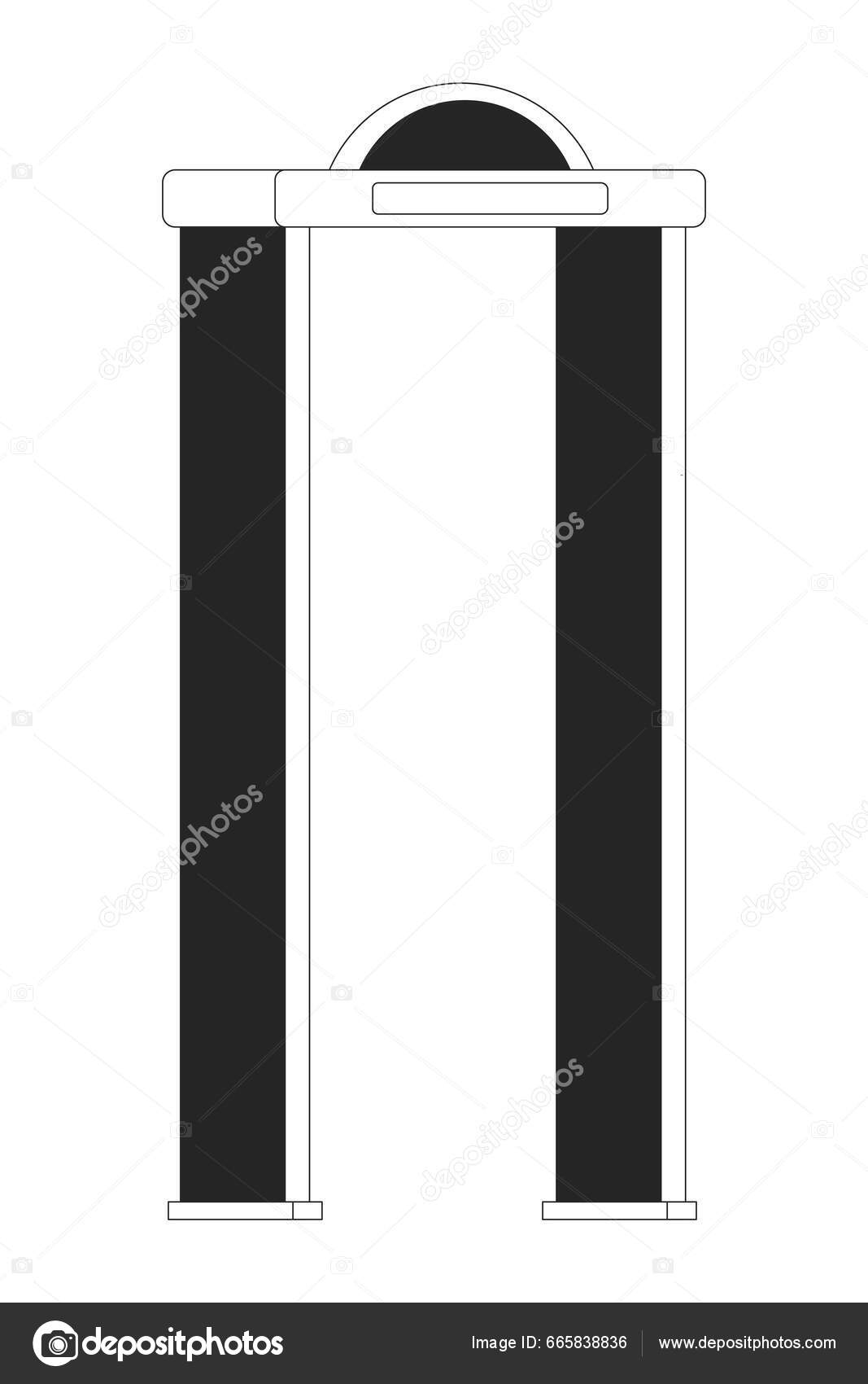 Security Gate Flat Monochrome Isolated Vector Object Residential ...