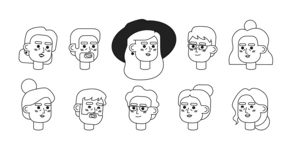 Volti Di Persone In Bianco E Nero