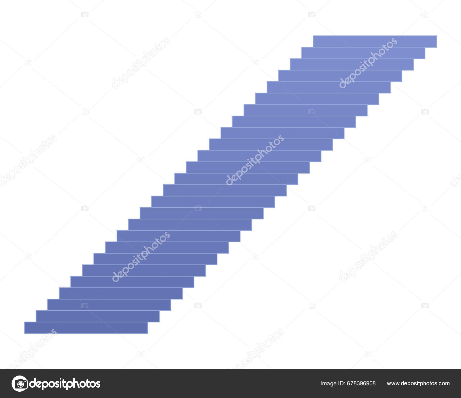 Walking Stairway Cartoon Object Corporate Steps Long Stairs Isolated ...