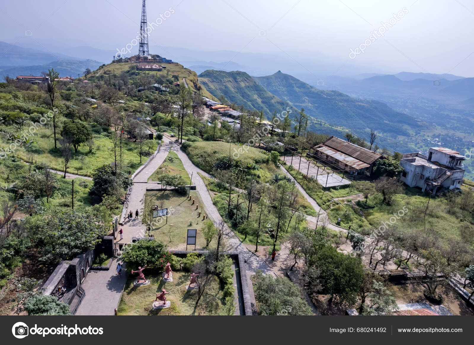 Pune India October 2023 Aerial View Sinhagad Fort Pune India – Stock ...