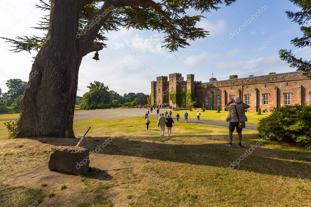 PERTH, SCOTLAND 2022, August 14: A view of the magnificent Scone Palace ...