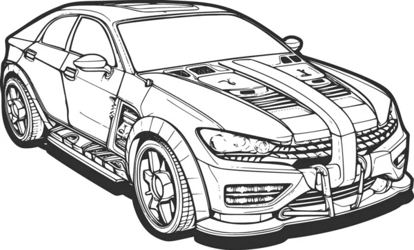 Futuristic Car Coloring Page Stock Vector by ©jambulboy 675952244