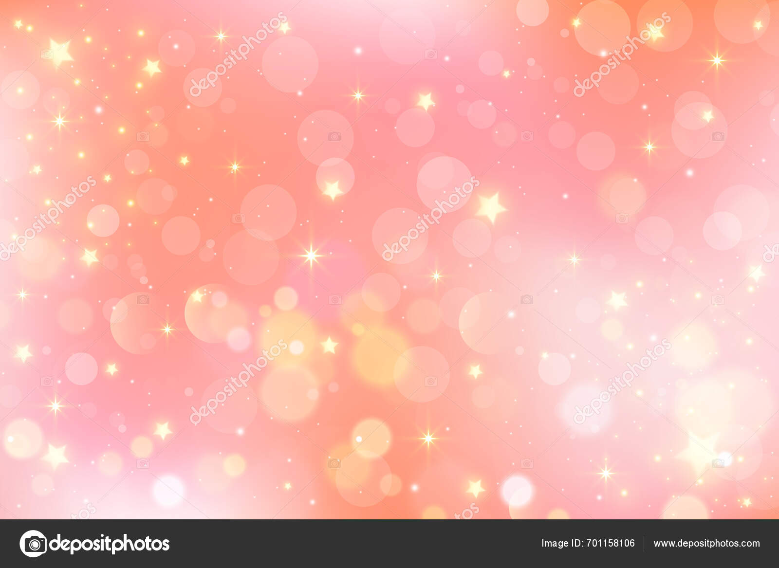 Image vectorielle Fond Ciel Rose Pastel Papier Peint Paillettes Mignon ...