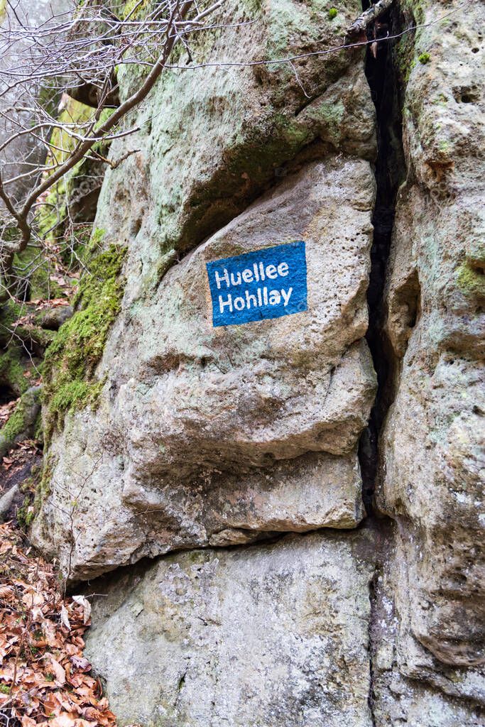 Mullerthal, Luxembourg - Januari 1, 2023: Sightseeing Mullerthal river ...