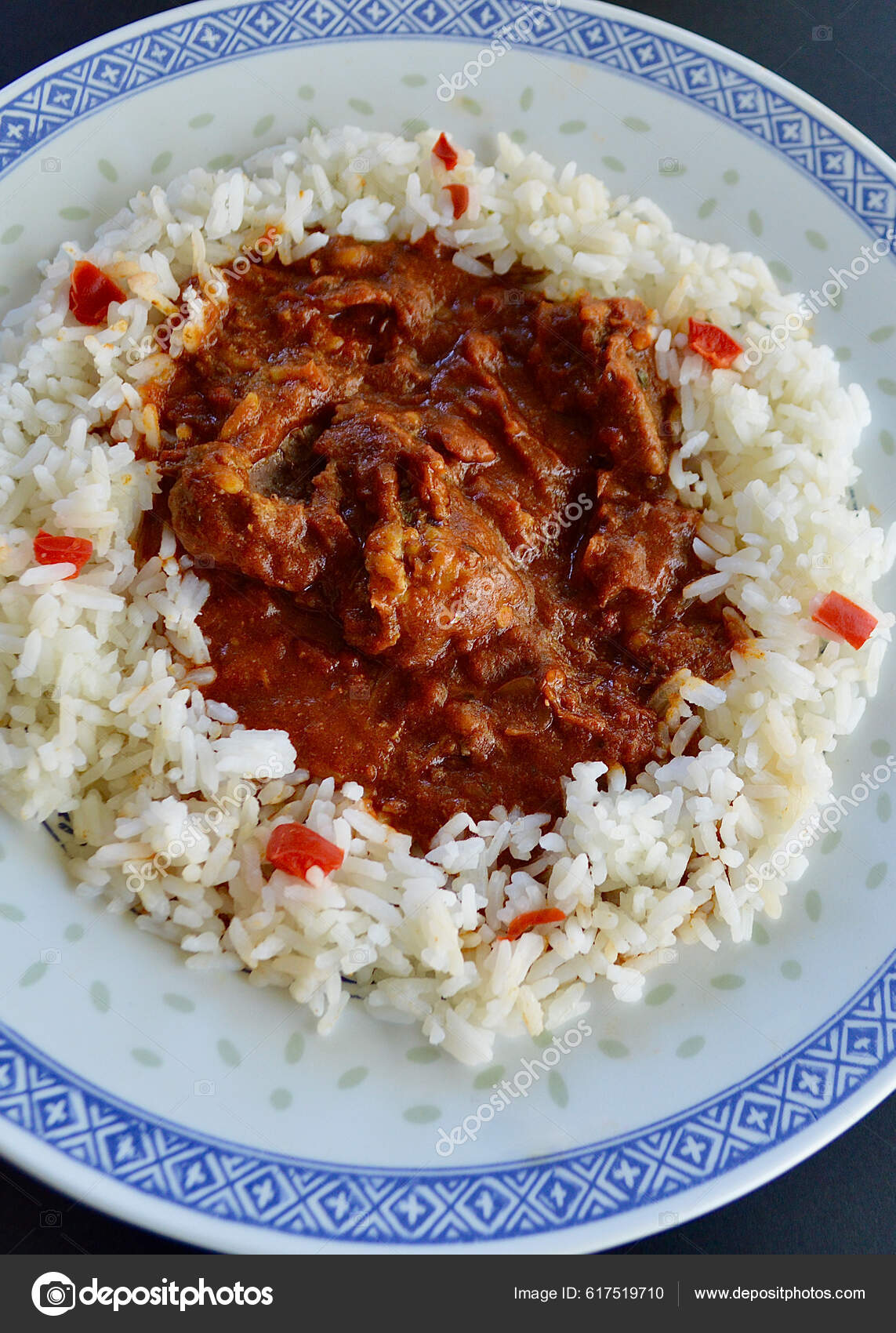 Lamb Rogan Josh Long Grain Rice — Stock Photo © sandwalker #617519710