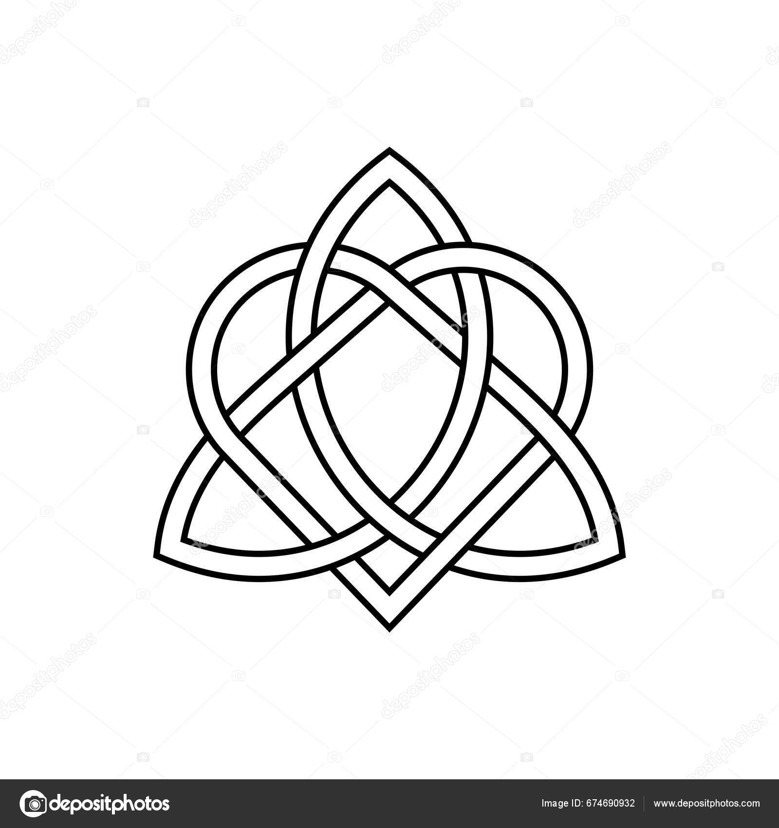 Outline Celtic Knot Endless Love Vector Eternity Icon Infinite Heart ...