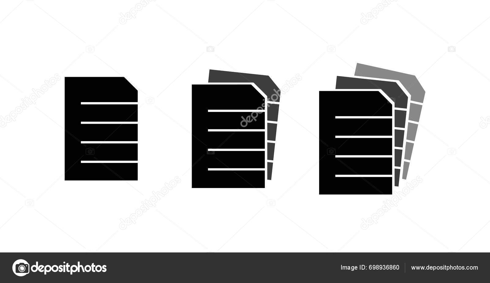 Paper Icon White Background Stock Vector by ©selim123 698936860