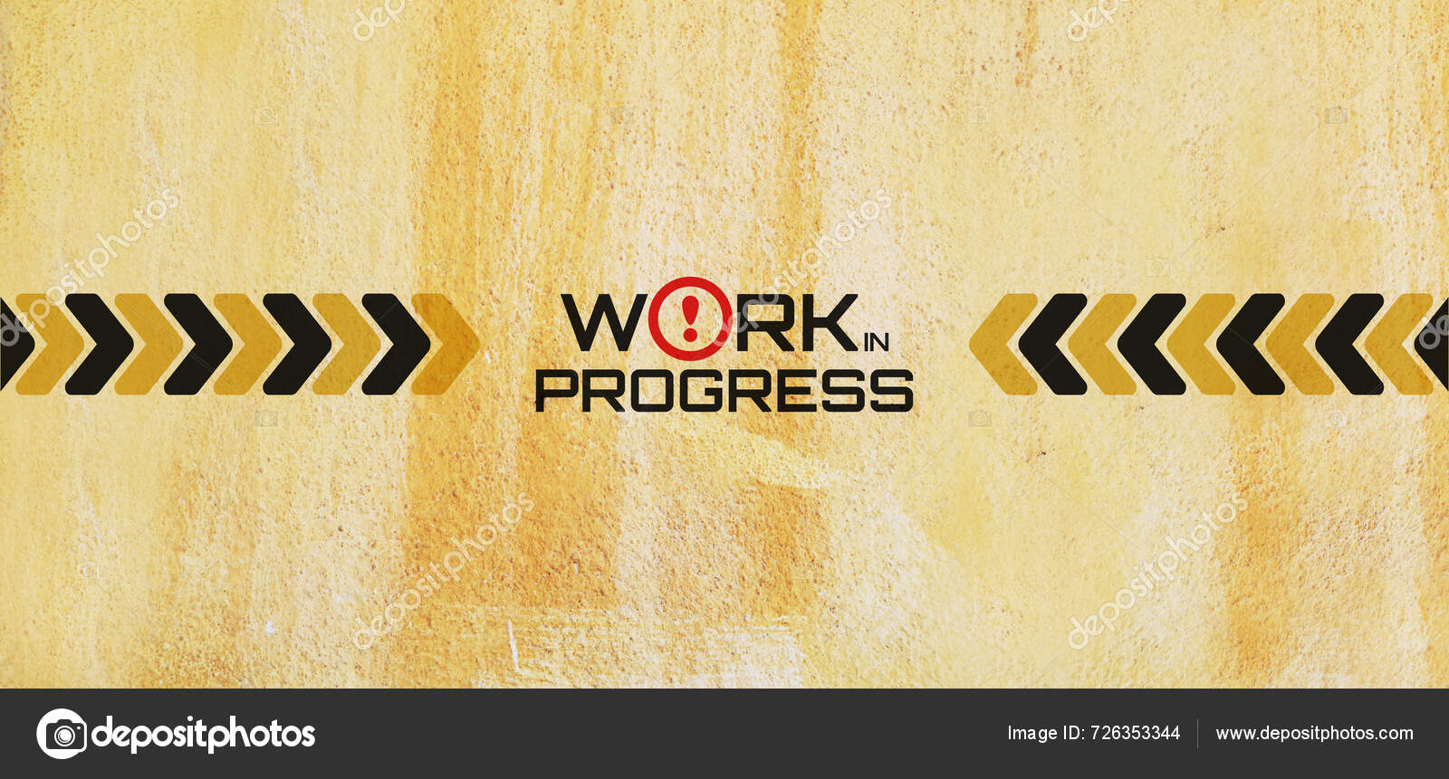 Warning Sign Work Progress Background — Stock Photo © selim123 #726353344