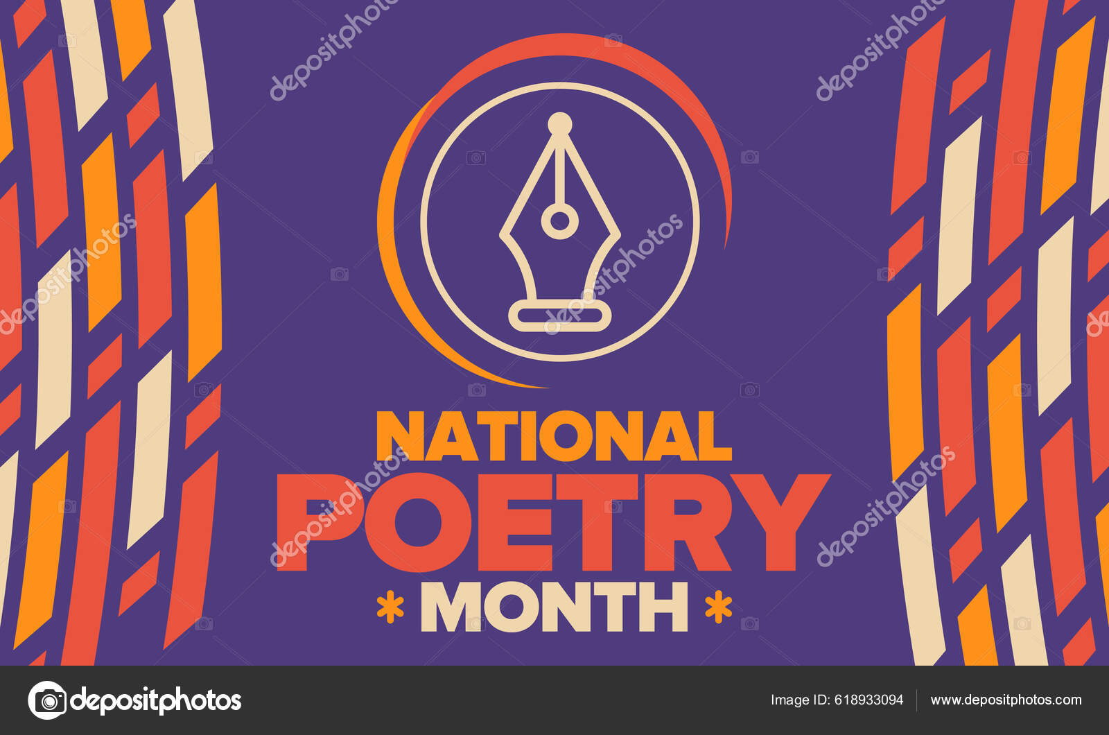 National Poetry Month April Poster Handwritten Lettering Poetry ...