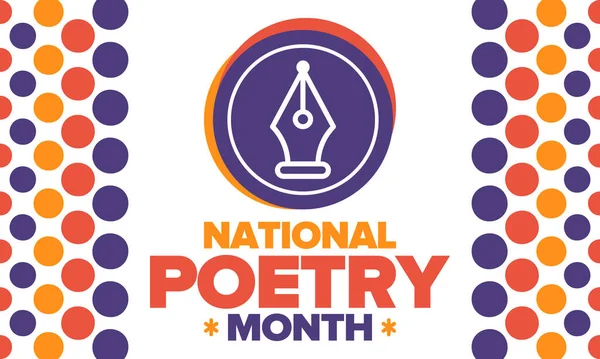 National Poetry Month April Poster Handwritten Lettering Poetry ...