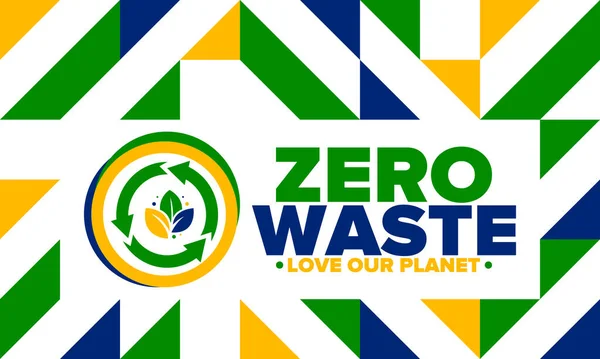 Zero Waste Ecology Poster Refuse Reduce Reuse Recycle Green January ...