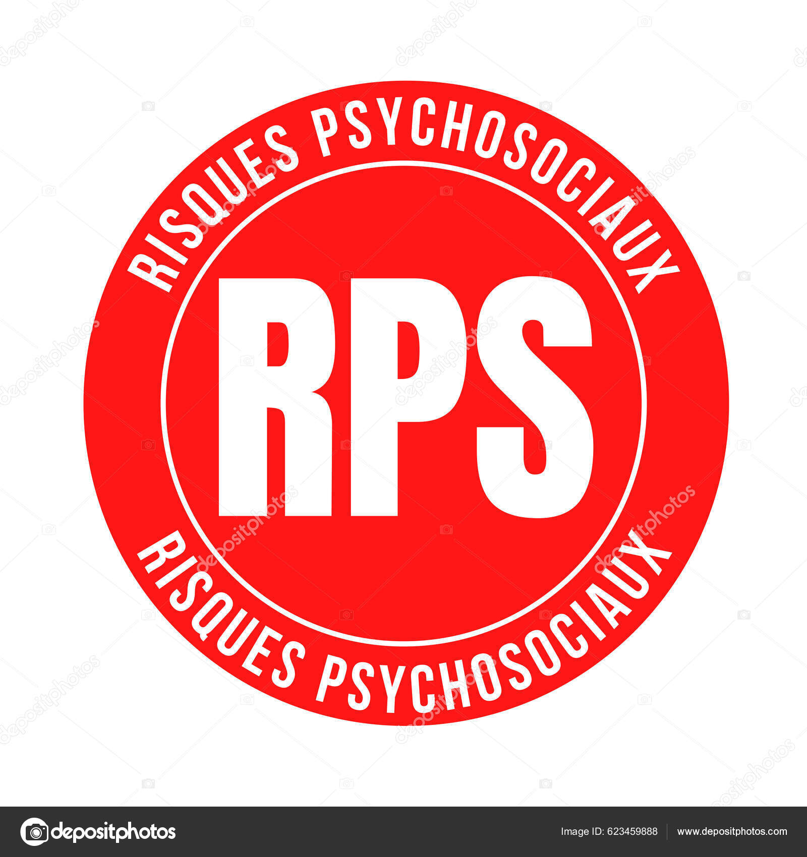 Psychosocial Hazard Symbol Icon Illustration Called Rps Risques ...