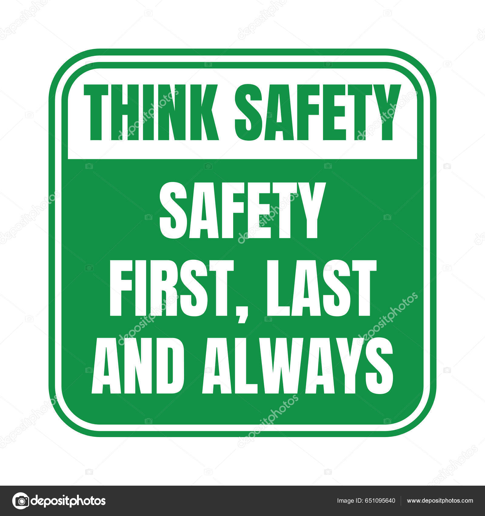 Safety First Last Always Symbol Icon — Stock Photo © ricochet69 #651095640