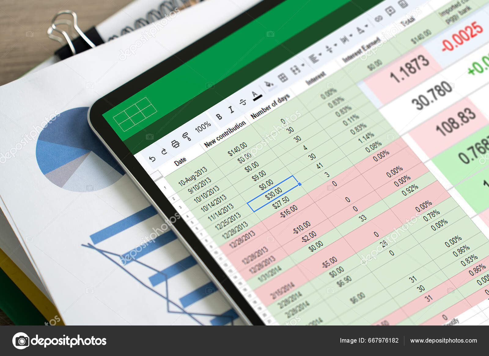 Businessman Working Data Graphs Spreadsheet Documents Online Analysis ...