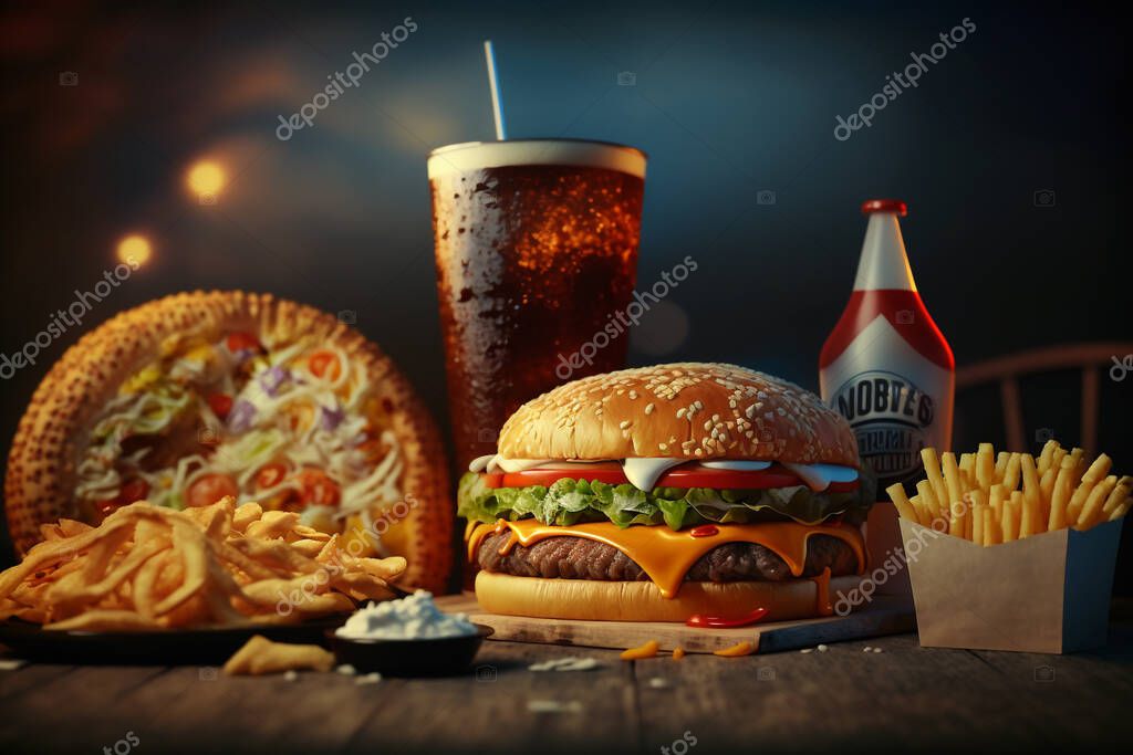 problema de la comida rápida de tener sobrepeso. Dieta inadecuada ...