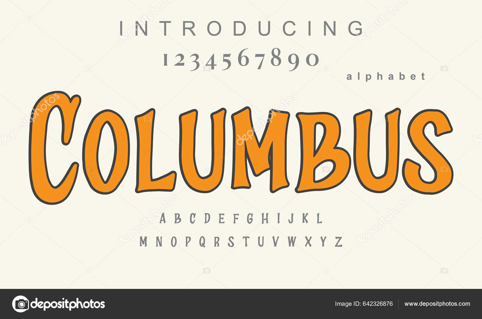Fonte Columbus Elegante Alfabeto Letras Fonte Número Classic Copper ...