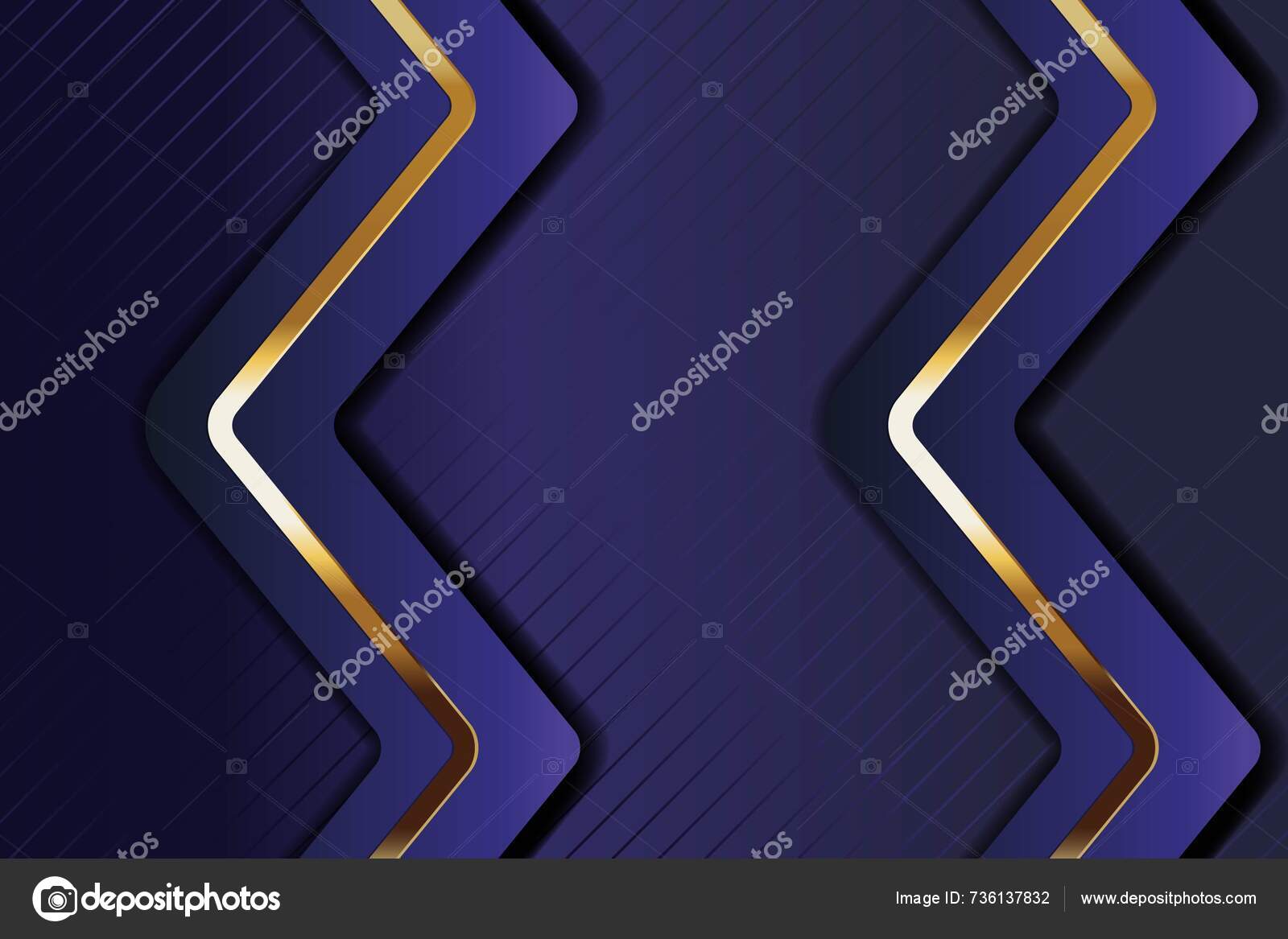 Abstract Geometric Background Blue Gold Elements — Stock Photo ...