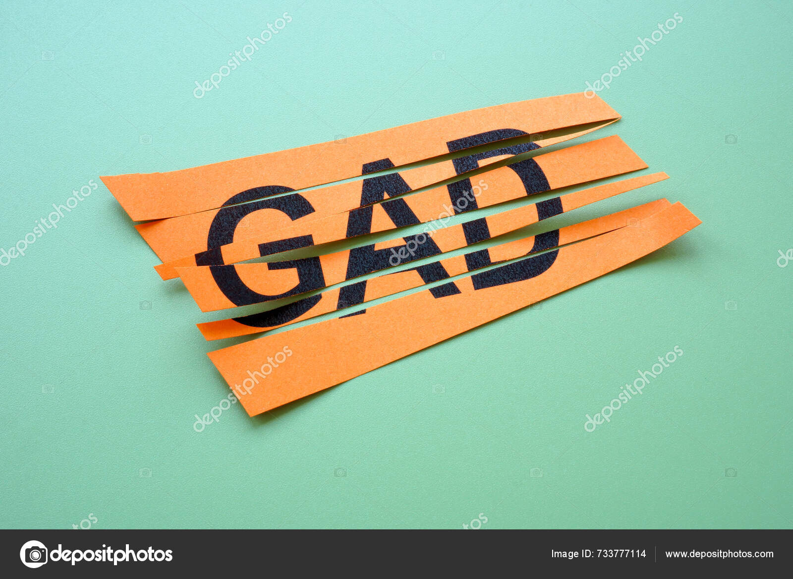 Sheet Paper Abbreviation Gad Generalized Anxiety Disorder — Stock Photo ...