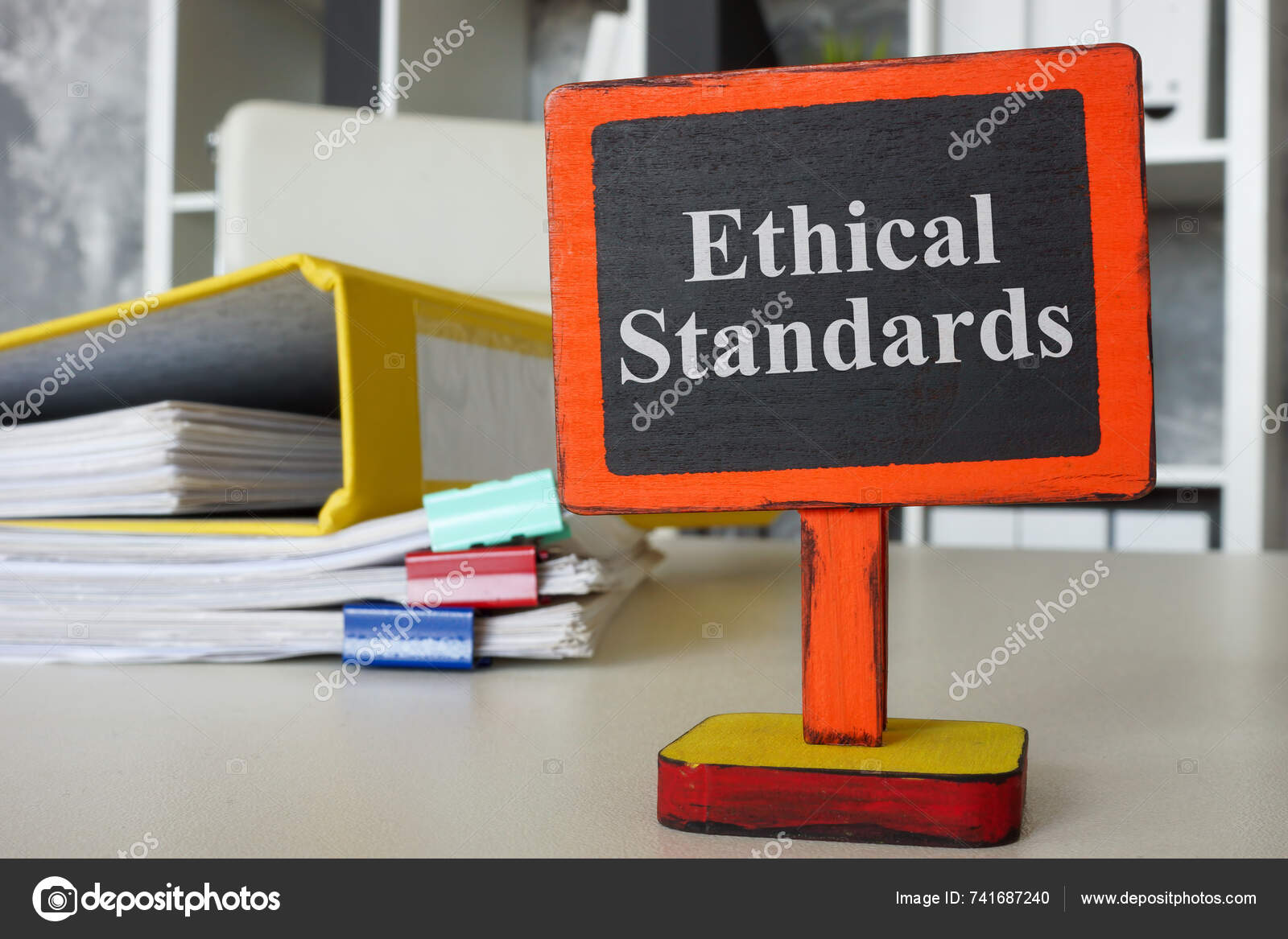 Ethical Standards Sign Office Desk Integrity Professional Ethics ...