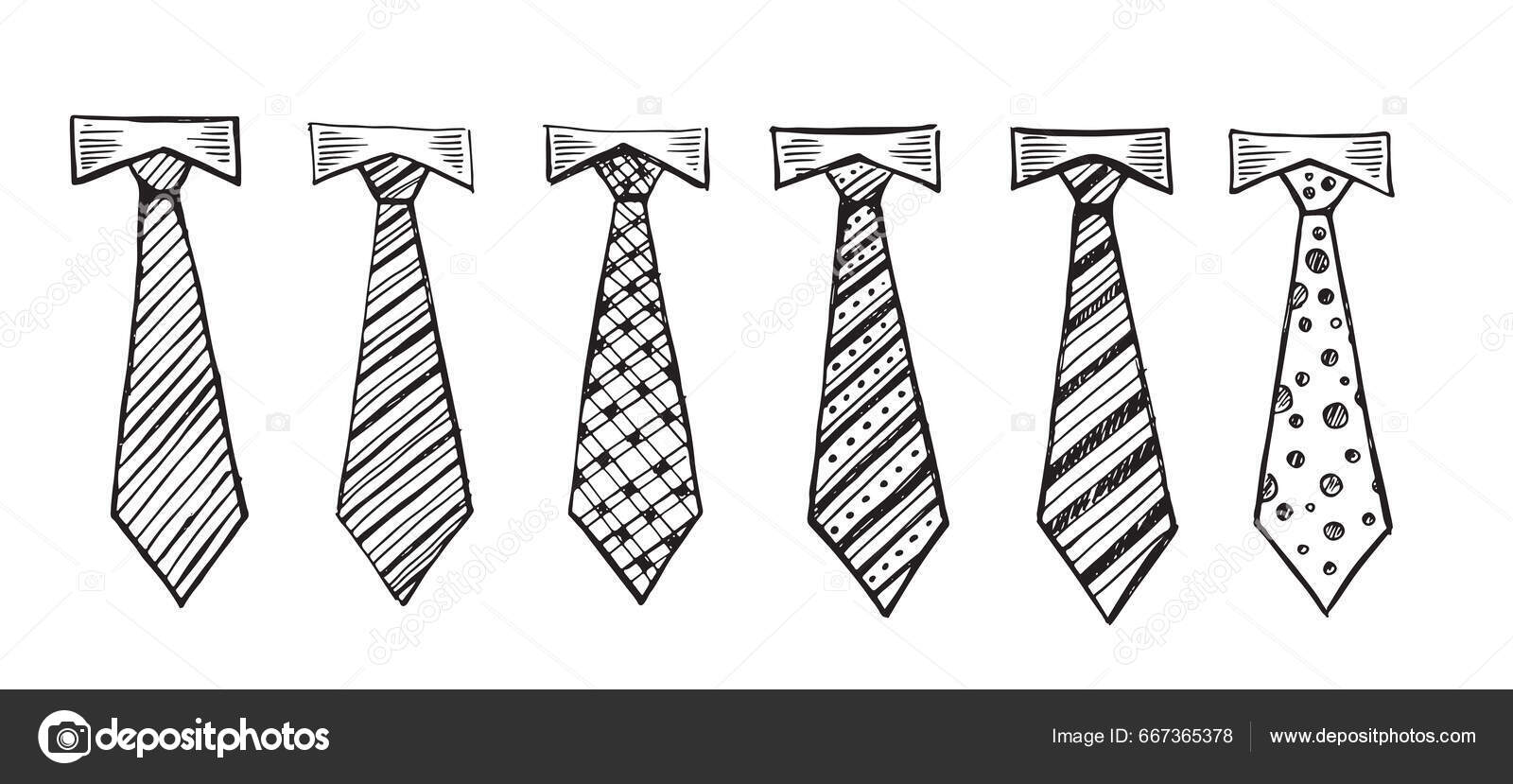 Tie Hand Drawn Vector Illustration Stock Vector by ©KiraDesign 667365378