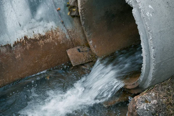 Draining Sewage Pipe River Concept Pollution Rivers Ecology Water ...