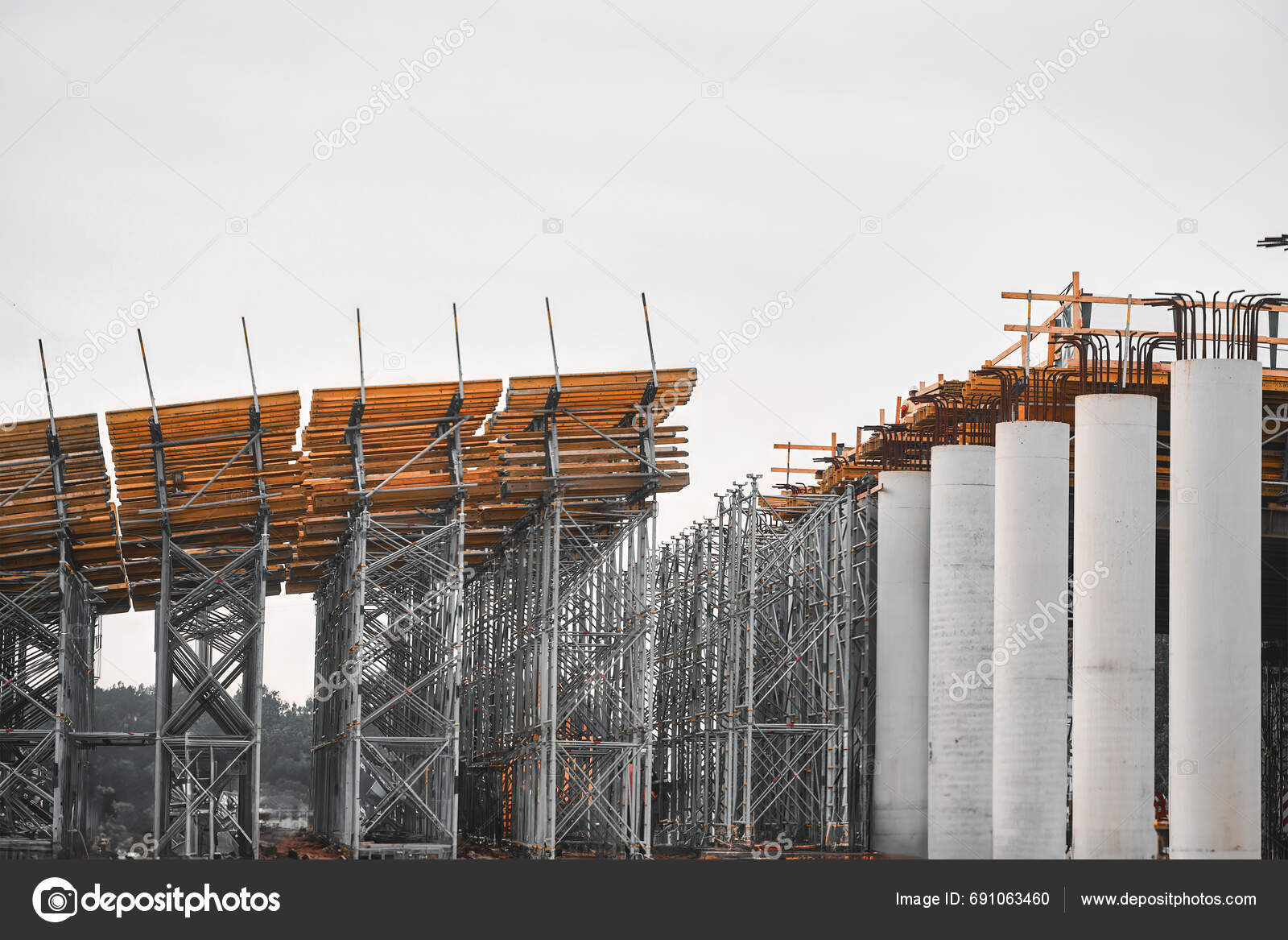 Large Scale Construction Project Highway Bridge Concrete Steel ... Large Scale Construction Project Highway Bridge Concrete Steel ...