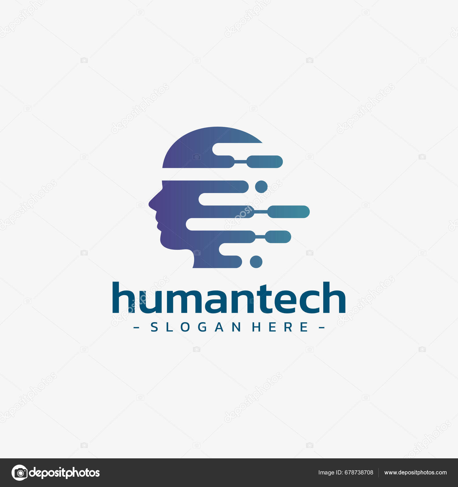 Human Tech Logo Design Vector Smart People Symbol Template Stock Vector by ©sejalanart 678738708