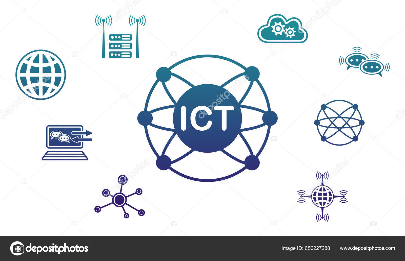 Illustration Ict Concept Stock Photo by ©thodonal 656227288