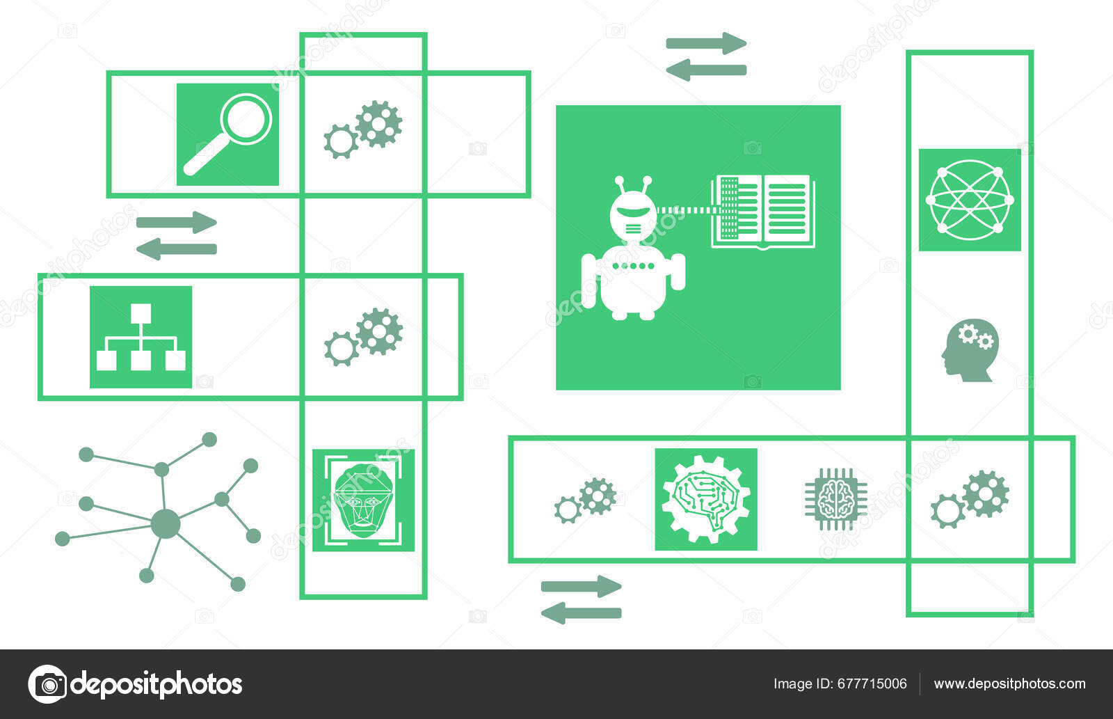 Concept Machine Learning Connected Icons — Stock Photo © thodonal ...