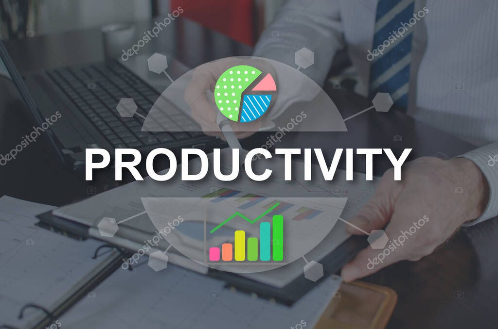 Concepto de productividad ilustrado por una imagen de fondo 2024